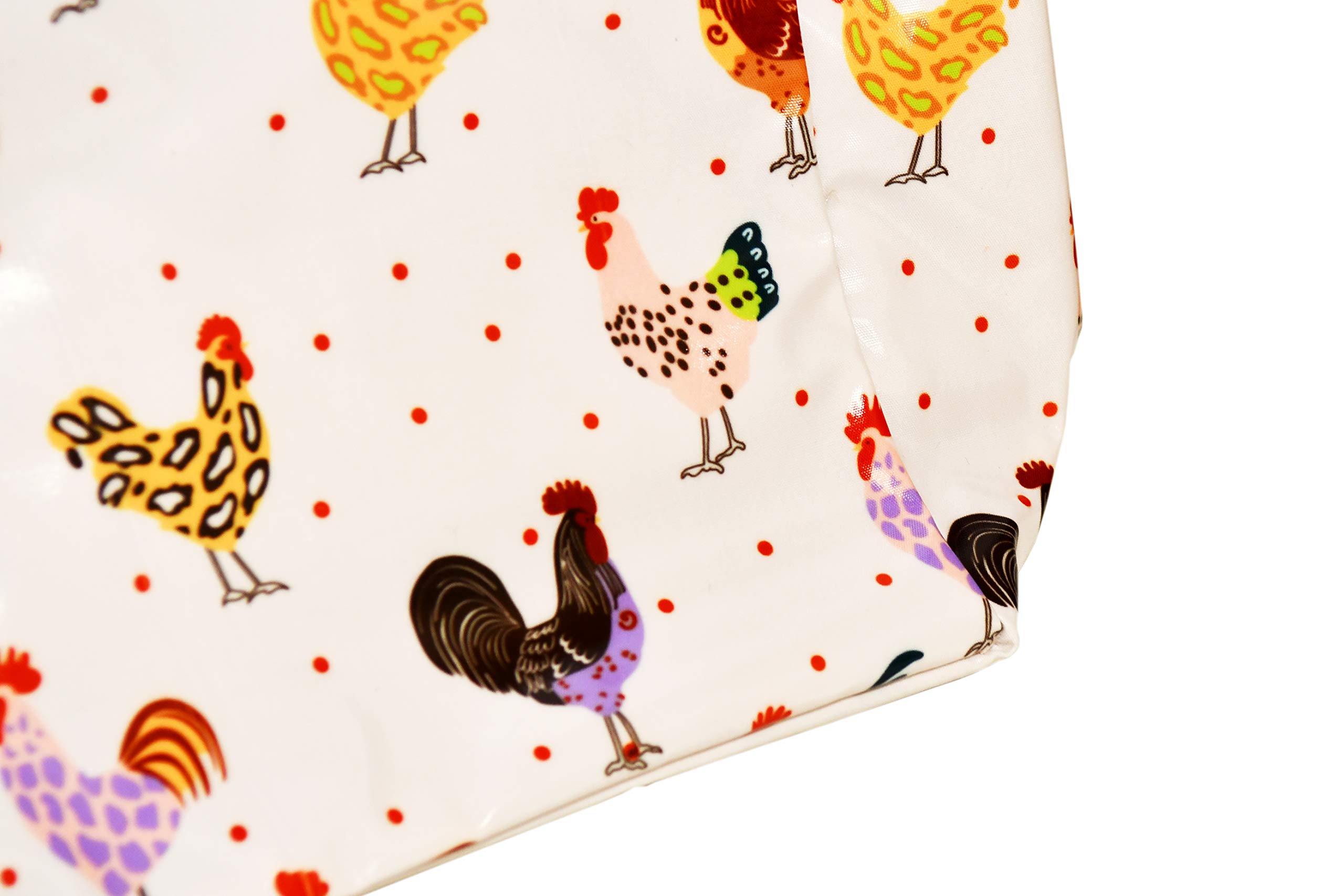 Fluffy Layers Collection Farm Country Girl Fashion PVC Tote Bag (Chickens & Leopard)…