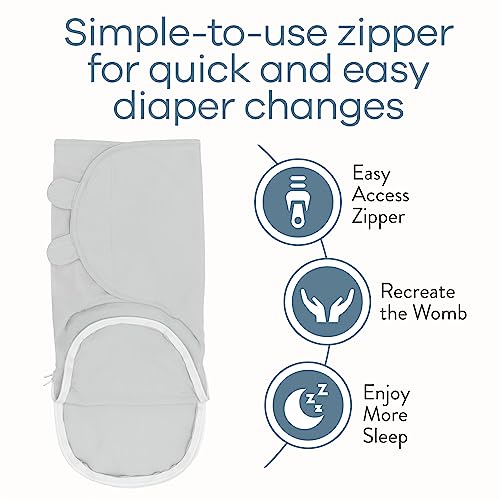 Comfy Cubs Swaddle Blankets for Baby Girl & Boy, Easy Adjustable Sleep Sack with Easy Access Zipper for Diaper Changes, Baby Blankets 3-6 Months for Newborn