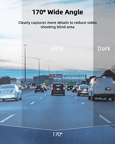 Dash Cam Front, Dash Cam with 32GB SD Card, Kussla 1080P Dash Camera for Cars, Super Night Vision Dashcams for Cars, 170° Wide Angle Dashcam, 3'' IPS Screen, Loop Recording, WDR, G-Sensor