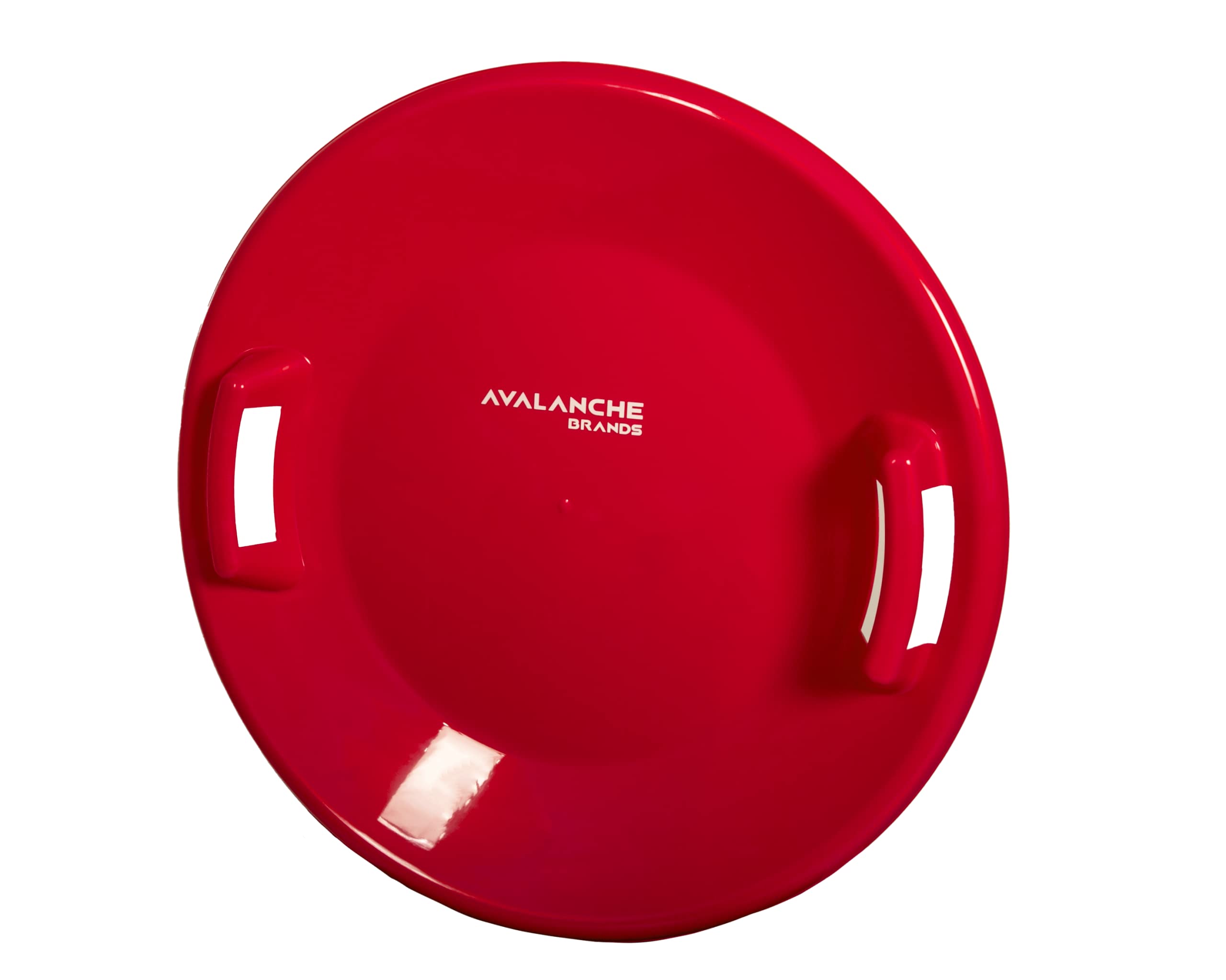 Avalanche Brands | 25" Downhill Saucer Snow Sled | Red | Durable Handles & Safe for All Ages
