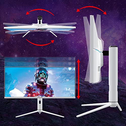 Sceptre IPS 34" White UltraWide Monitor 3440 x 1440p HDR400 1ms up to 144Hz 95% DCI-P3 PIP PBP DisplayPort HDMI USB-C Height Adjustable (E345B-QUN168W)