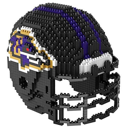 FOCO Baltimore Ravens NFL 3D BRXLZ Construction Toy Blocks Set - Helmet, 1378 pieces