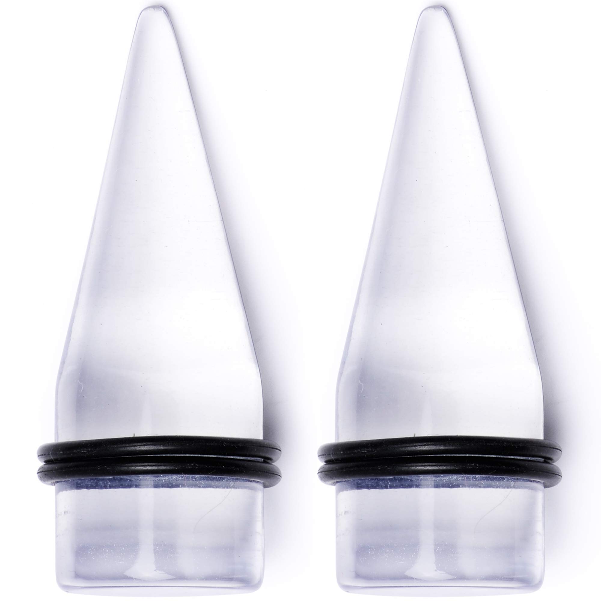 Body Candy Unisex Ear Gauges Stretching Kit Straight Tapers for Stretched Ears Clear Acrylic Taper Set 18mm