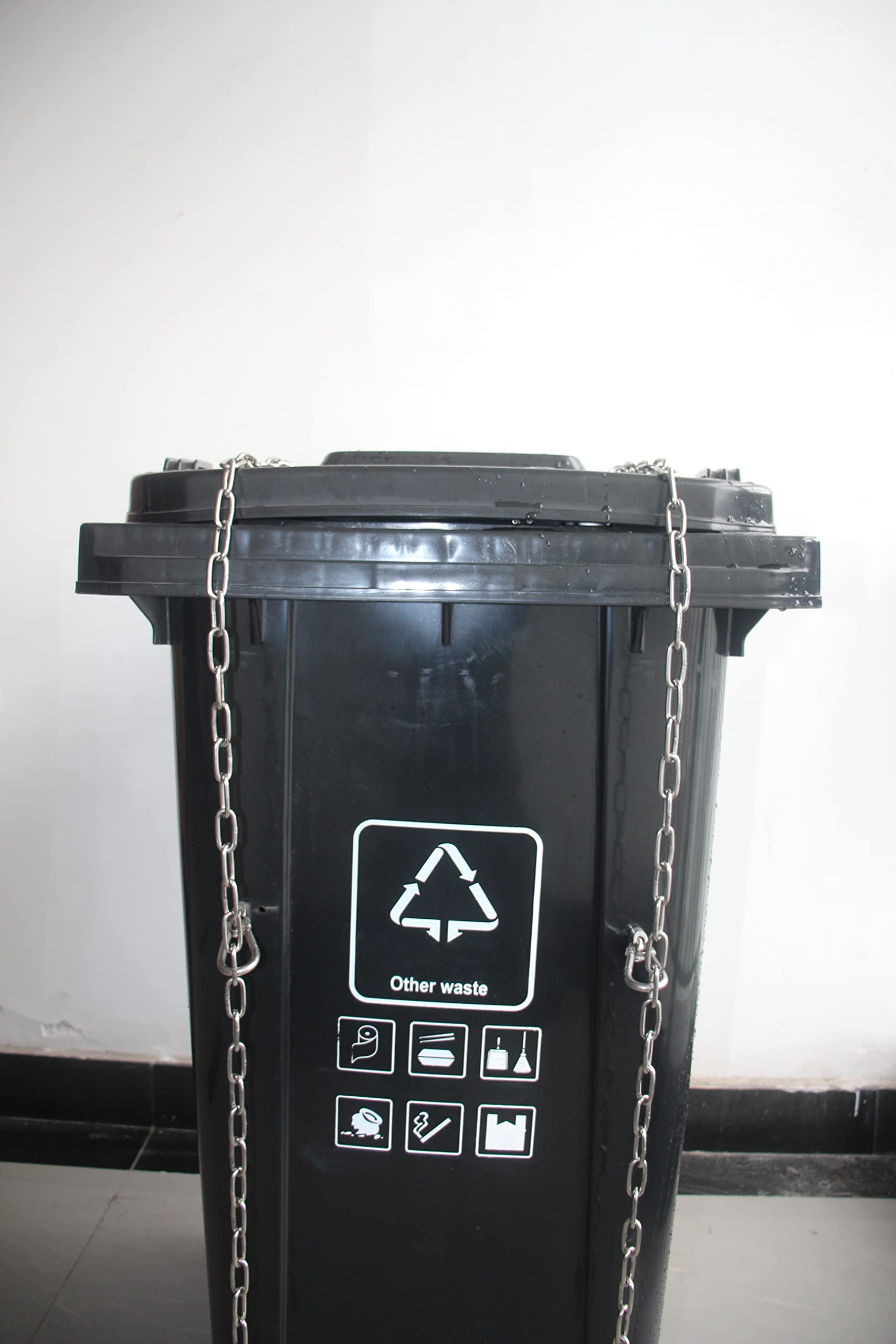 NEMCUHE Garbage Can Security Strap, Drilling Required, Keep Lid Closed