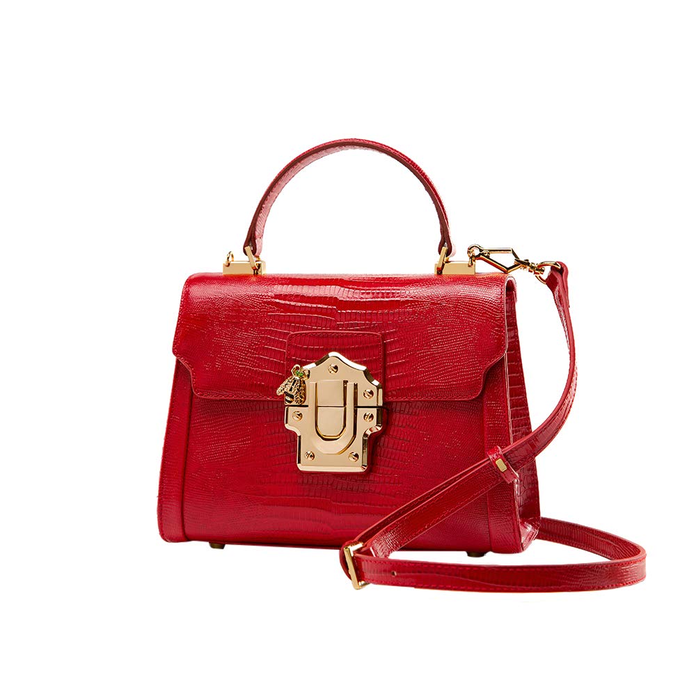 Leather Purses For Women With Drawstring Closure - Crossbody Purses For Women Adjustable Strap Shoulder Purse Hobo Bags (Red)