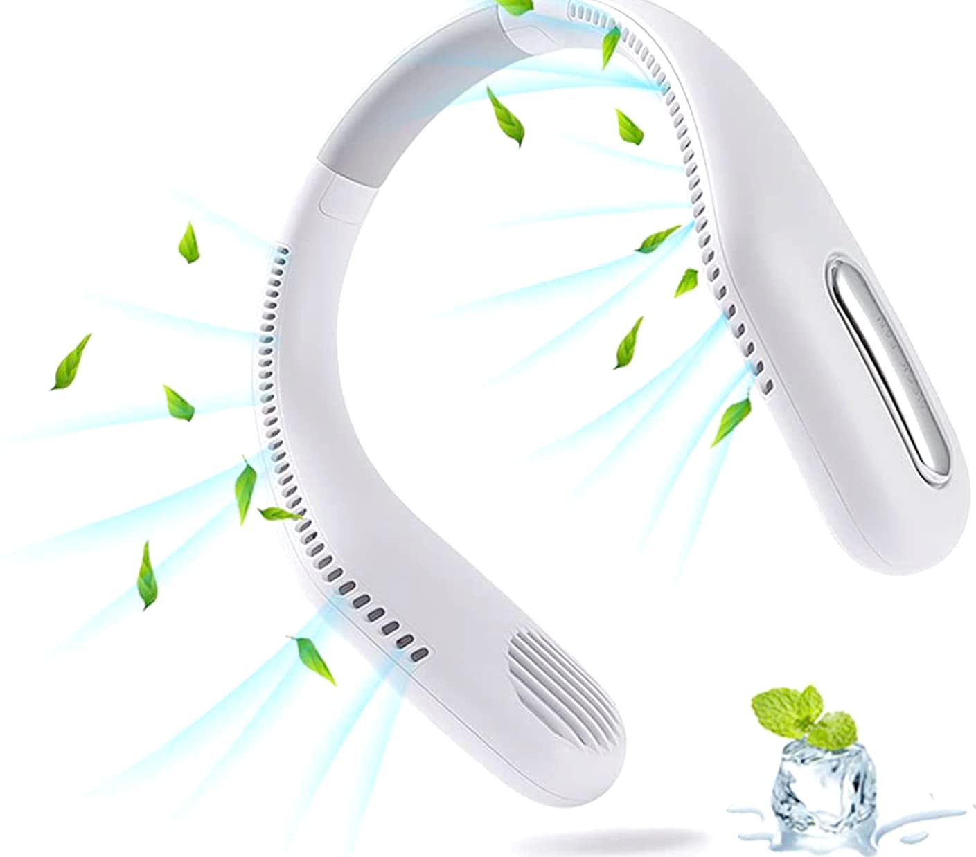 udeler Portable necklace fan,cool living personal ,Hands Free air Cooling Super Quiet fan 3 Speeds 48 Air Outlet 360°Cooling Hanging Neck Fan for Traveling,Sports, Office
