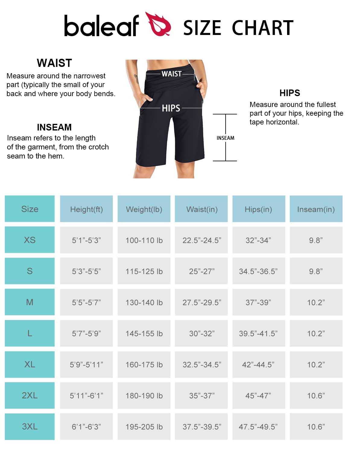 BALEAF 10" Bermuda Shorts for Women Lightweight Athletic Long Shorts Soft Runnning Workout Lounge Shorts with Pockets Black L