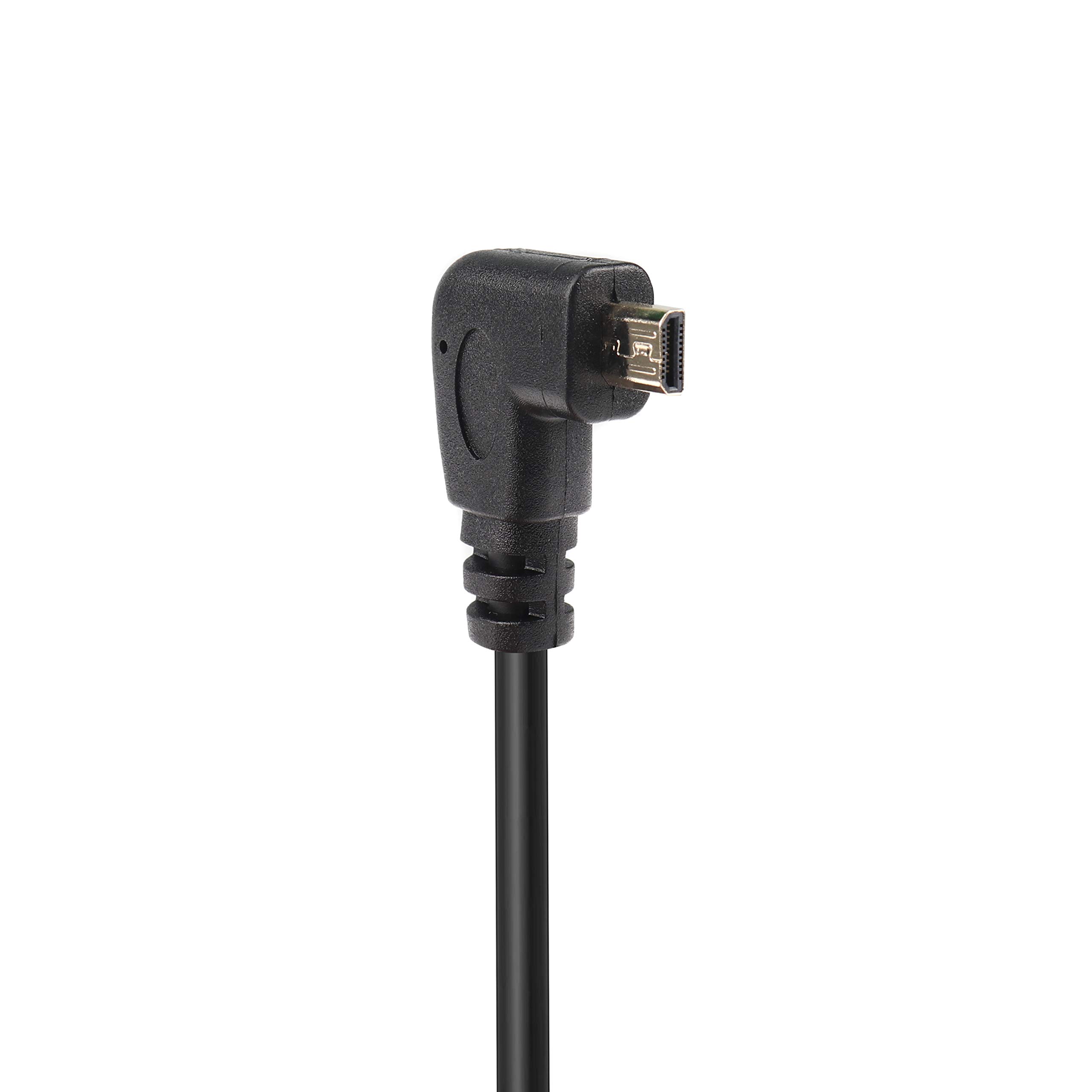 Fotga 2M/6.5ft Extendable Male Micro HDMI to HDMI High Speed 4K HDMI Spring Cable Cord,1080P,Gold Connector for DSLR Video Camera Field Monitor,Smartphone,PC Laptop TV Projector