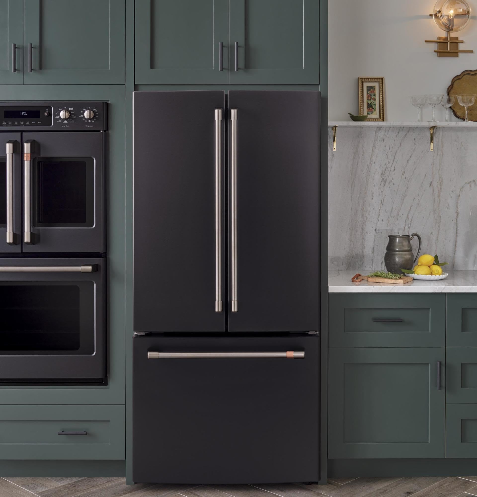 Cafe CWE19SP4NW2 18.6 cu. ft. French Door Refrigerator in Matte White, Fingerprint Resistant, Counter Depth and ENERGY STAR