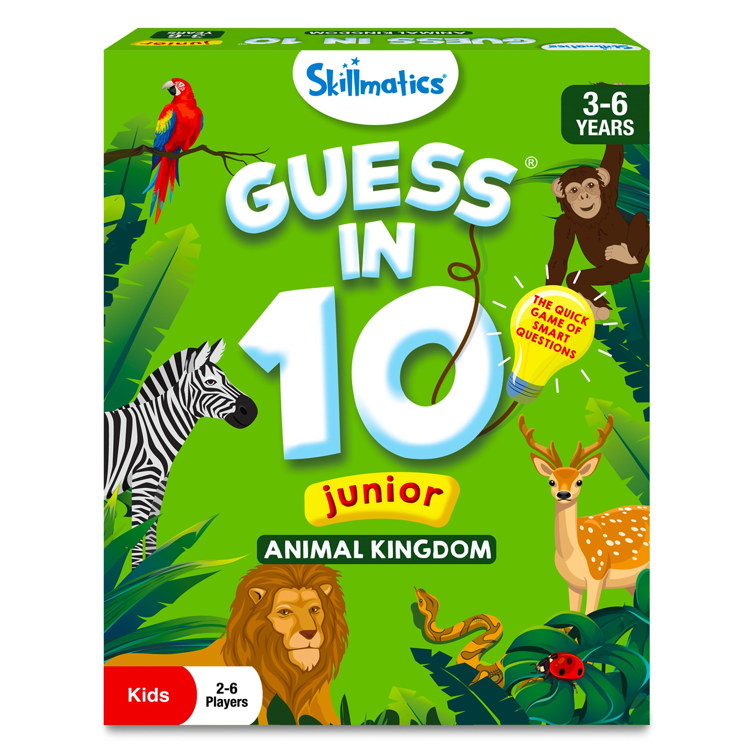 Skillmatics Found It Indoor Edition & Guess in 10 Junior Animal Kingdom Bundle, Fun Family Games, Ages 3 to 7