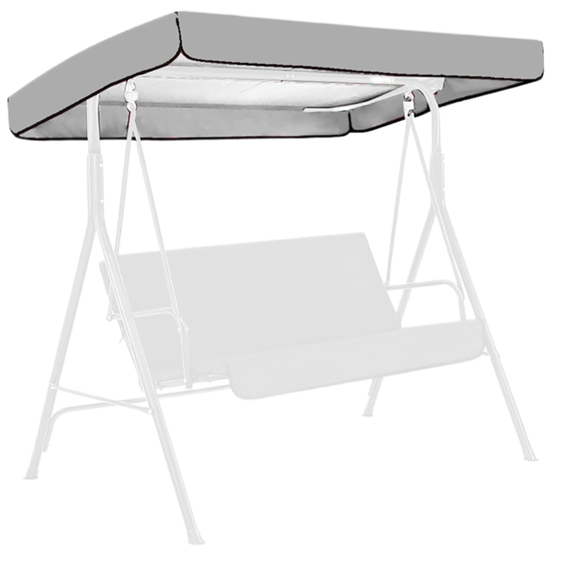 Swing Canopy Replacement, 75x47 Waterproof Swing Cover Replacement, Sunproof Outdoor Swing Cover for Garden Swing Chair Patio Hammock Grey Swing Cover Replacement Swing Cover Swing Seat Replacement