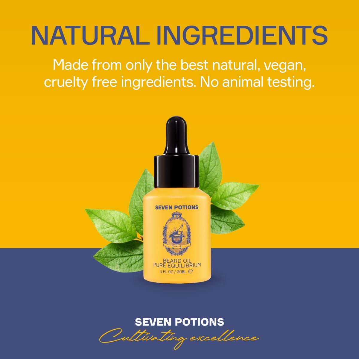 SEVEN POTIONS Beard Oil 1 fl oz Fragrance Free Beard Softener. Stops Beard Itch. Natural Beard Conditioning Oil. Contains Jojoba Oil (Pure Equilibrium)