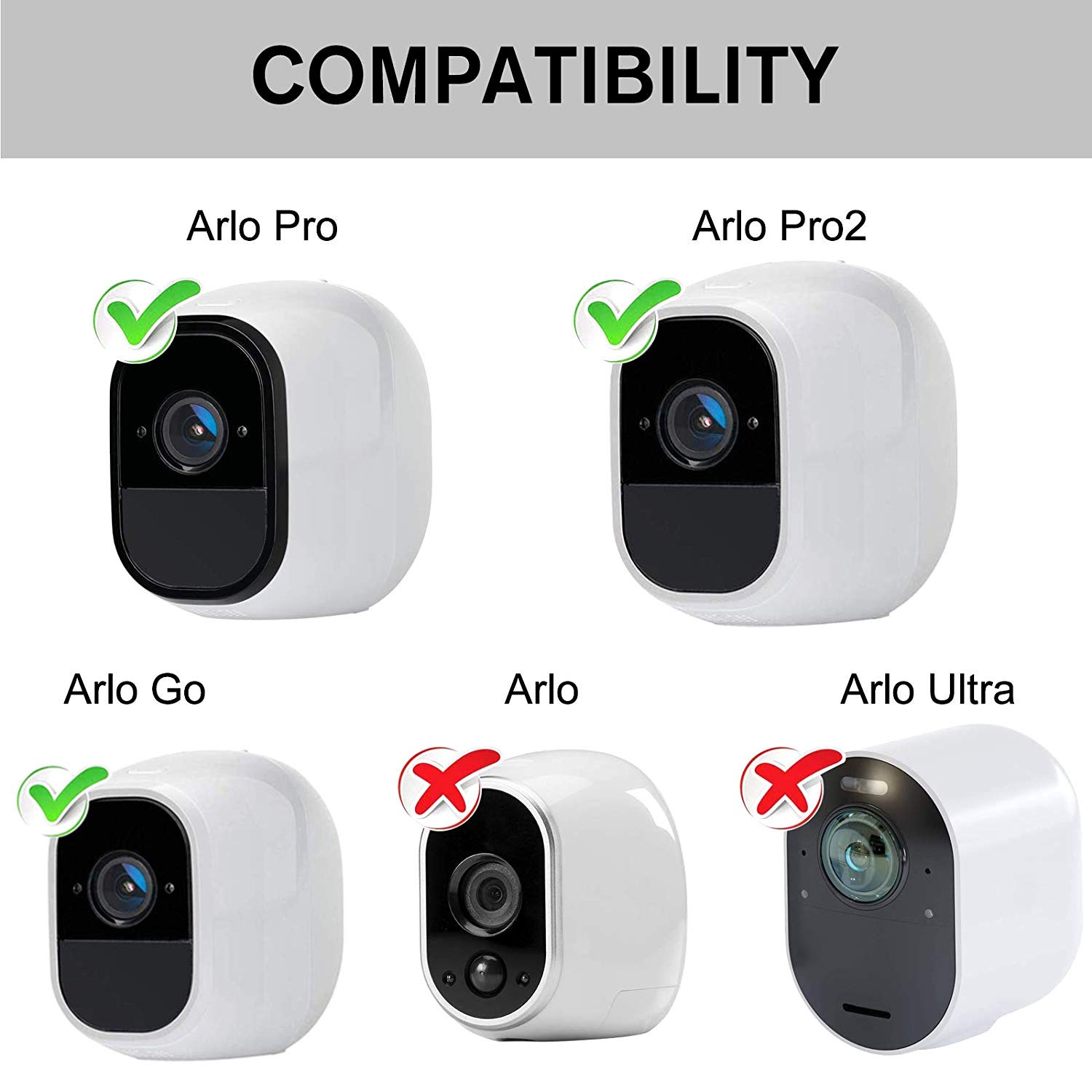 FARSAIL 2-Pack 10Feet/3m Power Cable and Charger Adapter for Arlo Pro & Pro 2 and Arlo Go, Weatherproof Outdoor Indoor, Solved The Need to Constantly Charge Batteries