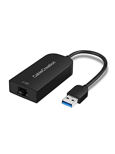 CableCreation 2.5G Ethernet to USB Adapter, USB Type C (Thunderbolt 3) to RJ45 Gigabit Ethernet Adapter