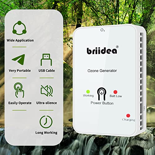 Briidea Portable Smell Control Generator Powered by USB, Lightweight and Rechargeable, Ideal for Outdoor Use