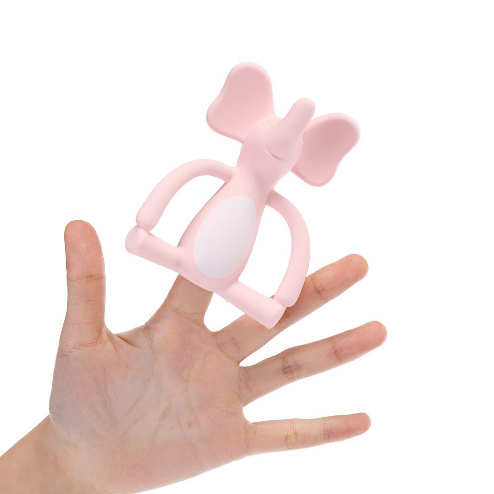 Baby Teether, Food Grade Silicone Baby Teething Toy, Infant teether chew Toy, Natural Organic, BPA Free, Multi-Texture Design Mushroom Teether, for Toddlers