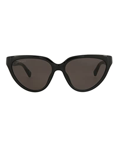 Balenciaga Women's Classic Logo Cat Eye Sunglasses, Black-Black-Grey, One Size