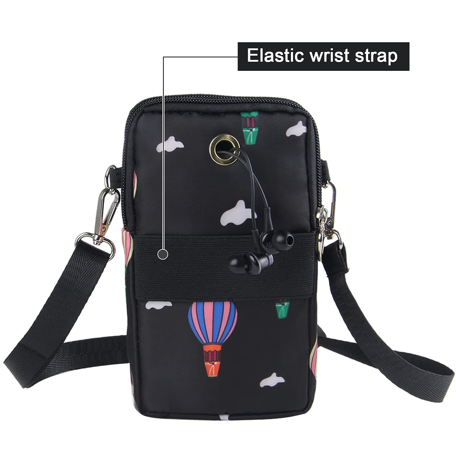 Freie Liebe Small Crossbody Bag Nylon Cell Phone Purse for Women Mini Lightweight Phone Wallet
