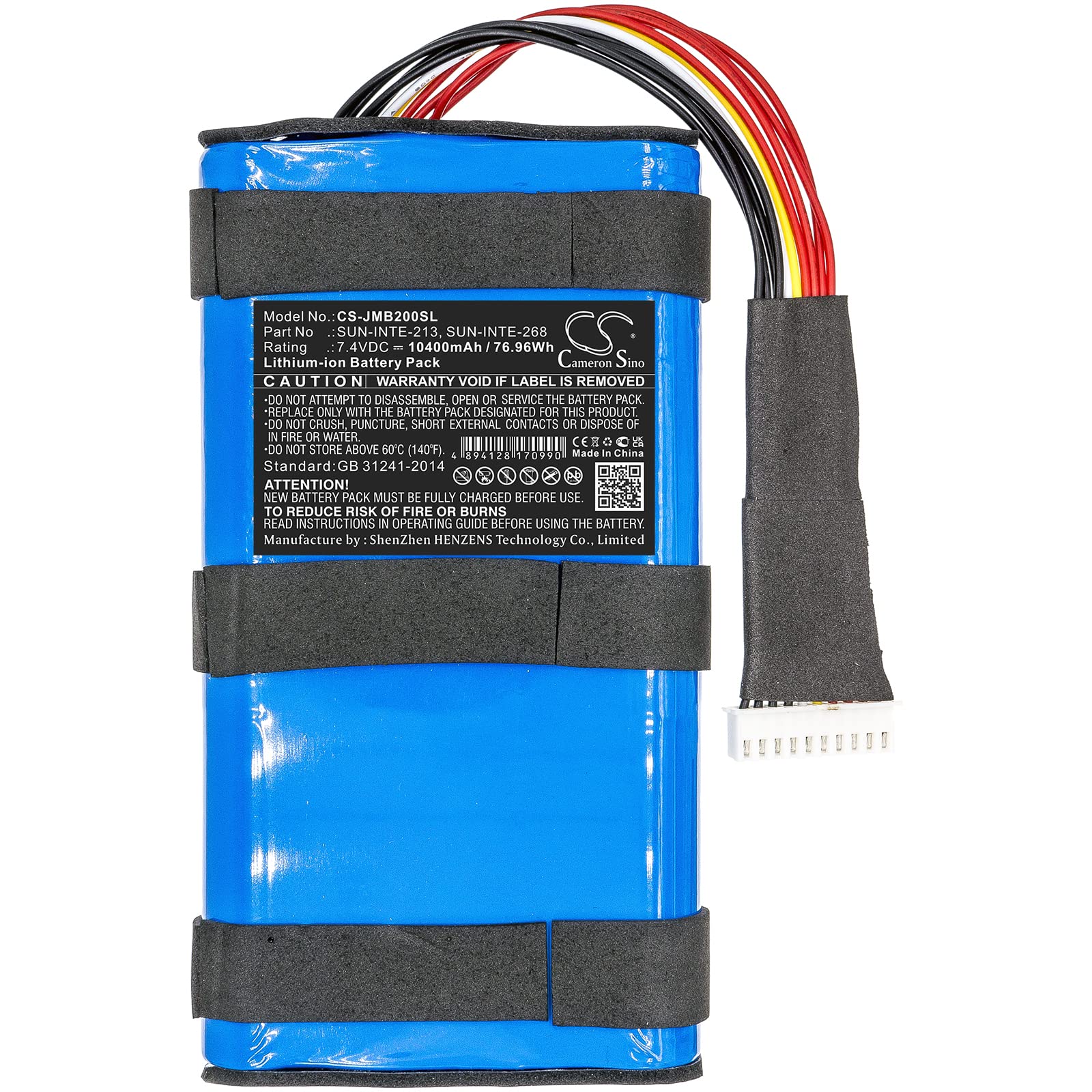 Cameron Sino New 10400mAh / 76.96WhReplacement Battery Fit for JBL Boombox 2 SUN-INTE-213, SUN-INTE-268