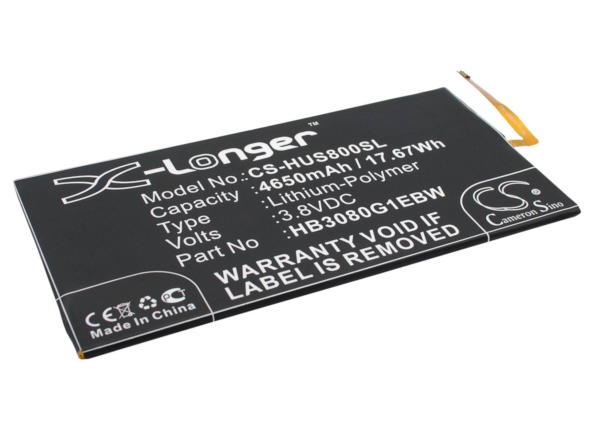 Cameron Sino New Replacement Battery Fit for Huawei(4650mAh / 17.67Wh)