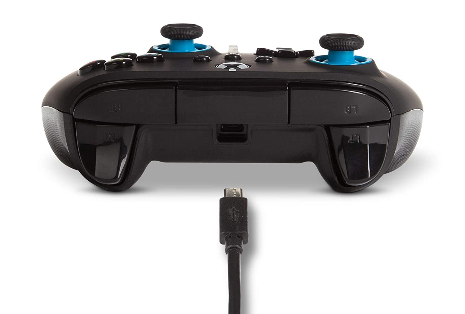 PowerA Enhanced Wired Controller for Xbox Series X|S - Blue Hint, gamepad, wired video game controller, gaming controller, Xbox Series X|S, Officially Licensed for Xbox