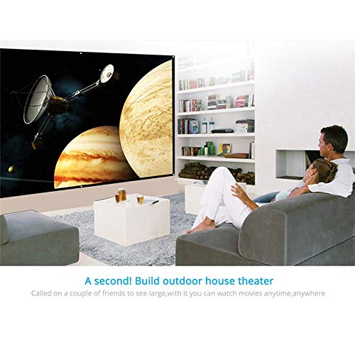 APAINI 60/72/84/100/120 Inch Projector Screen 16:9 White Dacron Diagonal Video Projection Screen Wall Mounted for Home Theater Movie (Size : 120 inch)