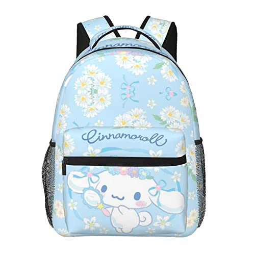 DIEZ Cartoon Cinnamoroll Backpack Blue The Puppy Looks In The Mirror Daypack Laptop Shoulder Travel Sports Hiking Camping Bag Women