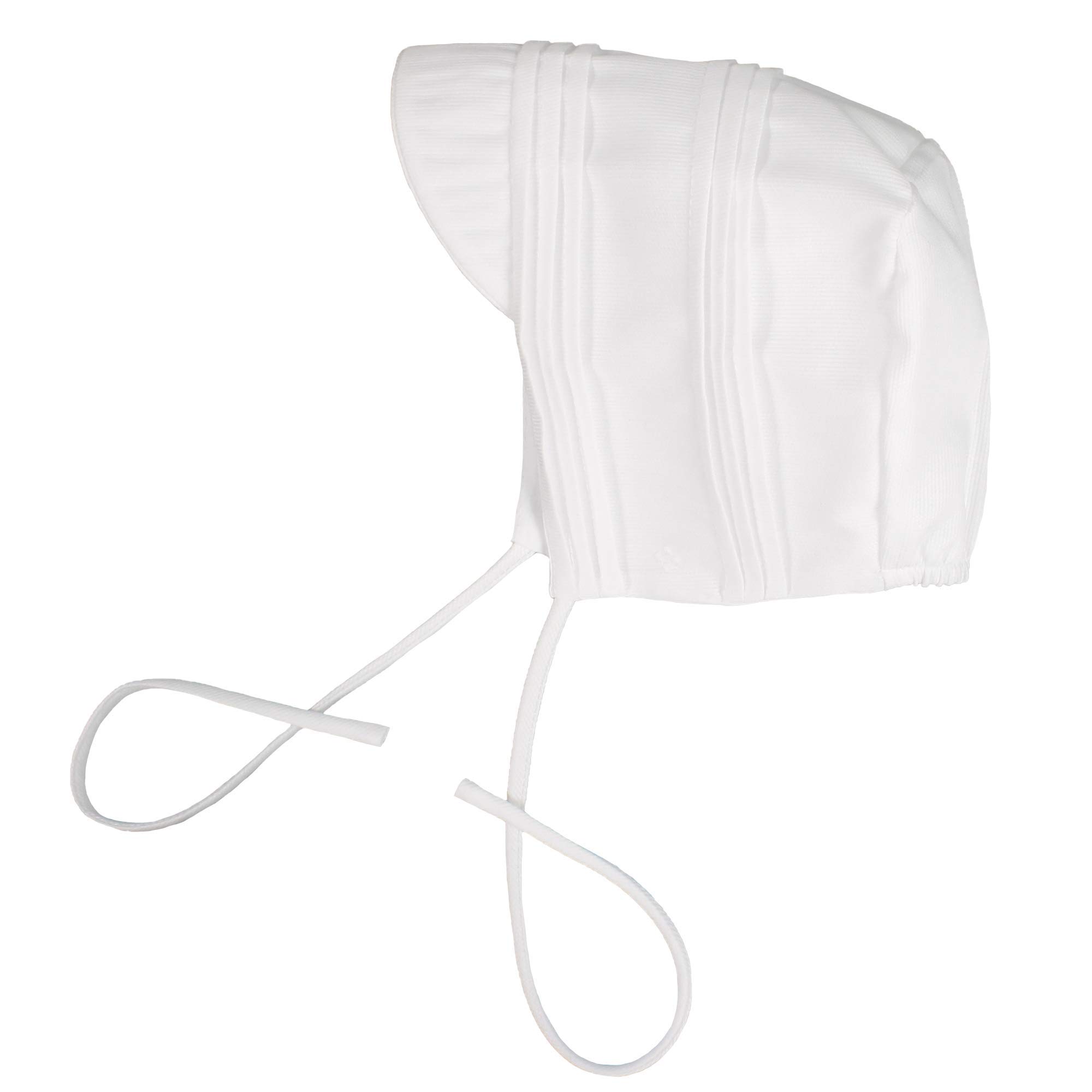Petit Ami Baby Boys' Pique Christening Knicker with Hat, 12 Months, White