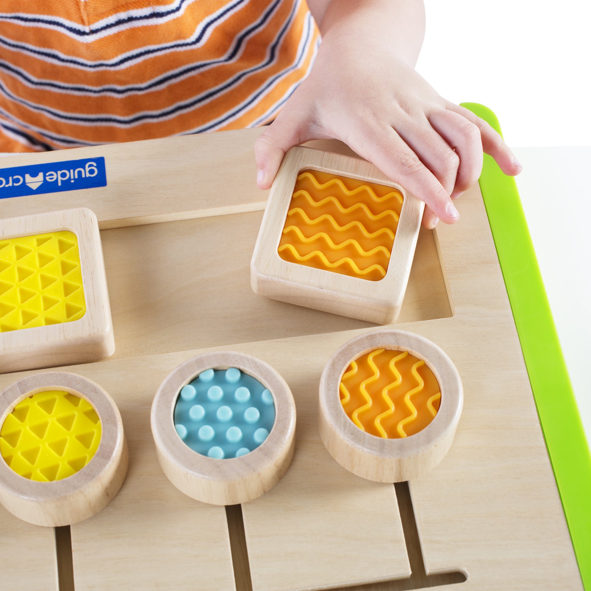 Guidecraft Colorful Tactile Matching Maze - Sensory Memory Game for Toddlers, Soft Touch Textures Children's Toy