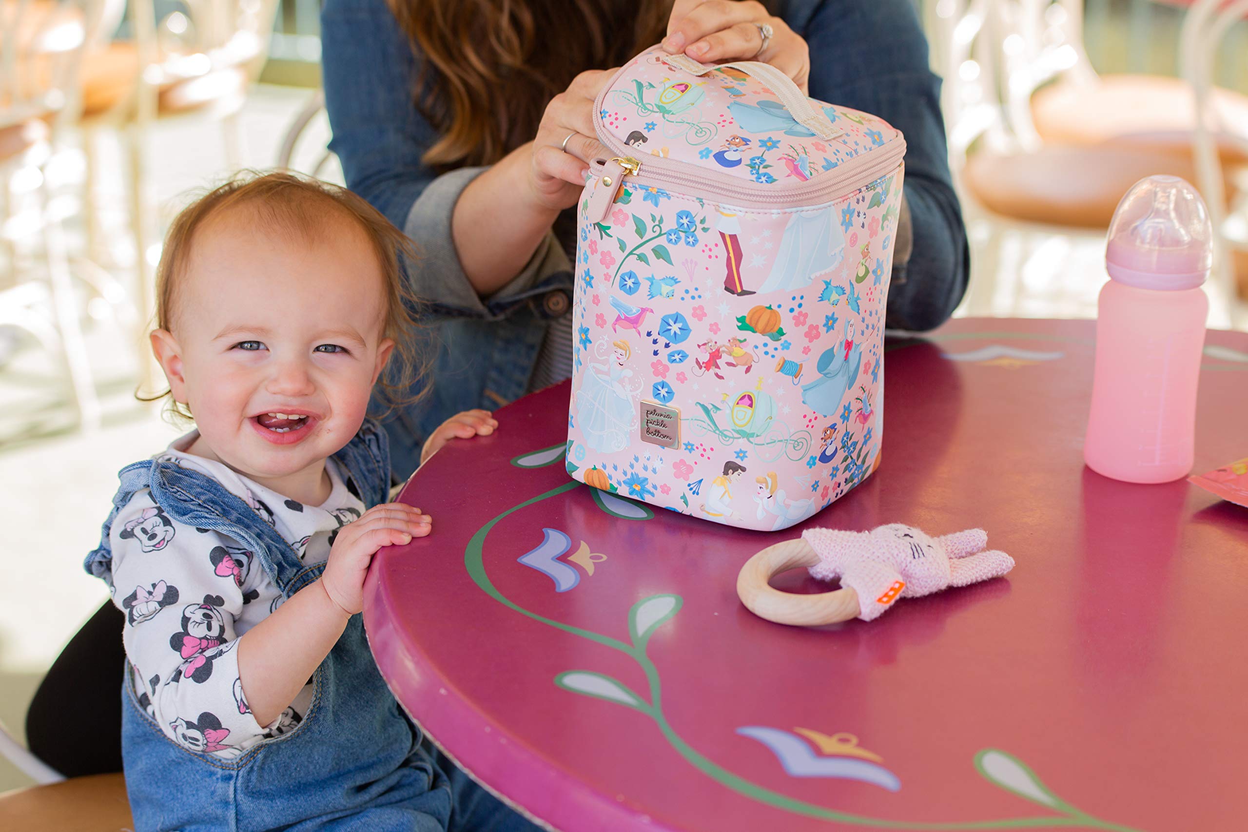 Petunia Pickle Bottom Baby Cooler Bag | Perfect for Baby Bottles and Snacks | Insulated & Reusable Bottle Cooler and Baby Holder | Cinderella Disney Collaboration