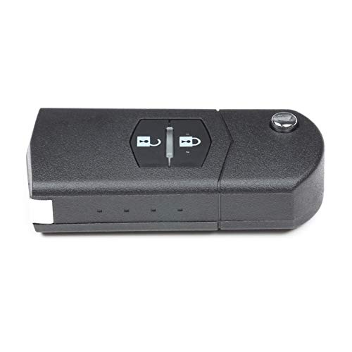 Amautolucky Upgraded Flip Remote Car Key Fob 2 Button 433MHz ID83 Chip for BT50 UP 2011-2015 Uncut HU101 Blade