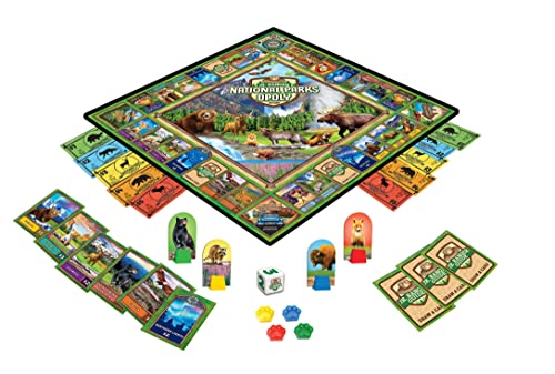 MasterPieces Kids & Family Board Games - Junior Ranger National Parks Opoly Jr. - Officially Licensed Board Games for Kids, & Family