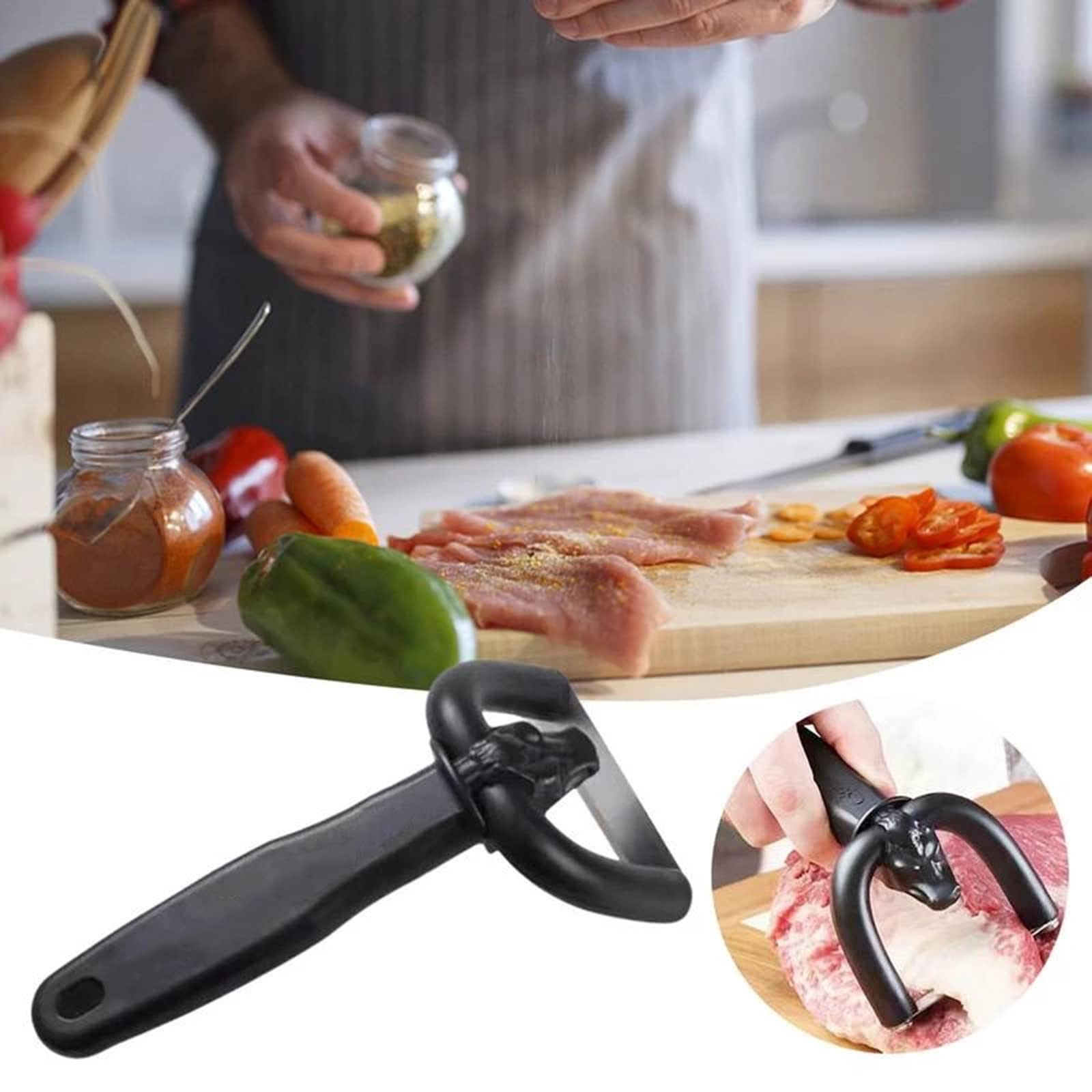 Brisket & Meat Trimmer - Handheld Meat Slicer Ergonomically Handle Kitchen Meat Cutter Fat Removal Tool for Beef, Pork, BBQ