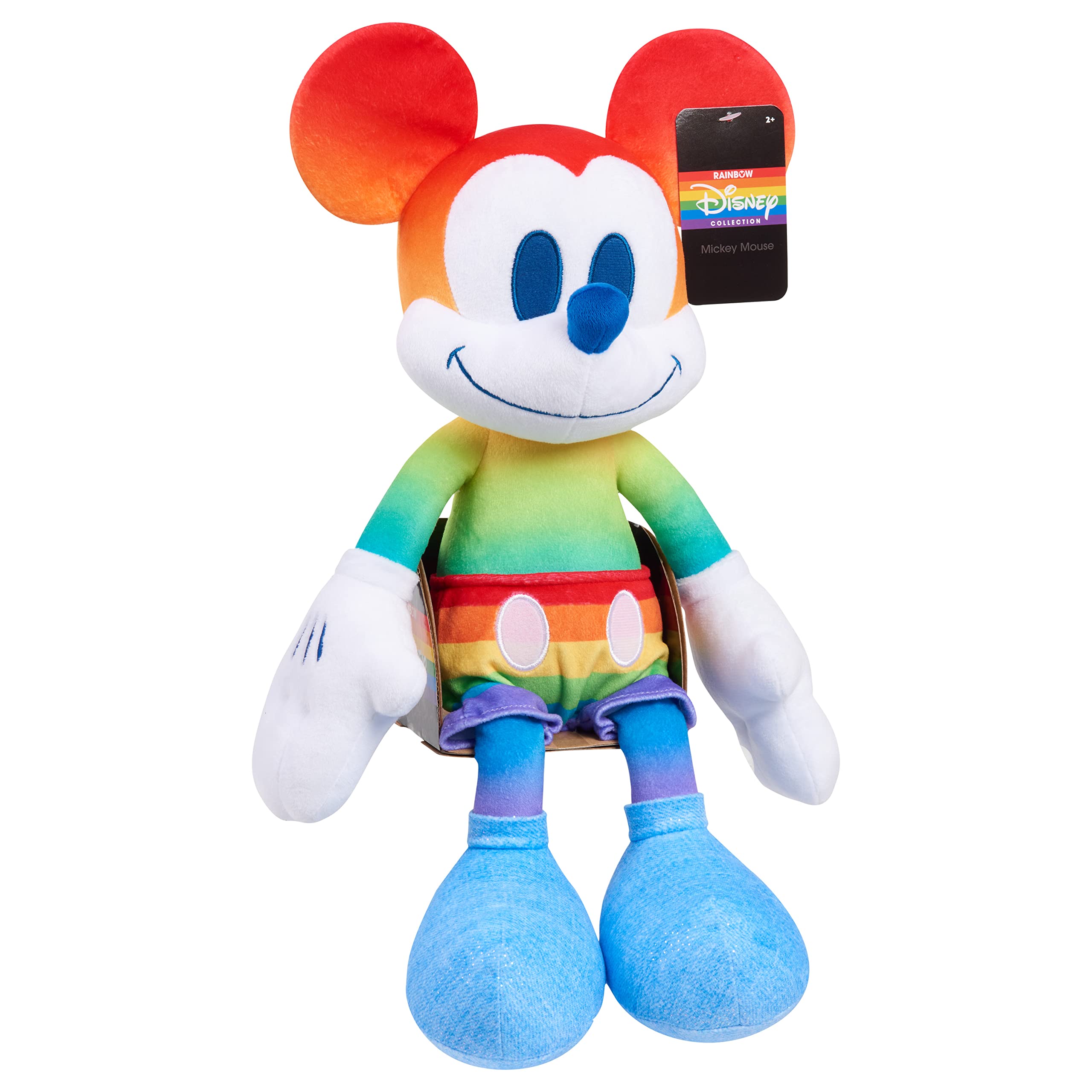 Just Play Disney Pride 17-inch Large Plush Stuffed Animal – Mickey Mouse, Soft Plushie, Kids Toys for Ages 2 Up, Amazon Exclusive