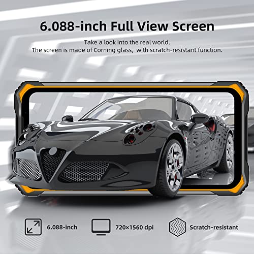 DORLAND EX-08 4G Rugged Smartphone, Cell Phone Industrial Intrinsically Safe Outdoor Unlocked Dual SIM 8GB+128GB 5" FHD Screen Android 9.0 IP68 Waterproof Explosion Proof, Black