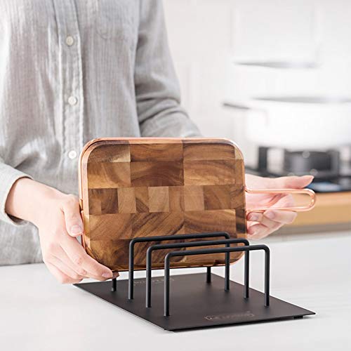 BHVXW 3-layers Pan Organizer Holder Cutting Board Pan Pot Shelf Accessories Kitchen Cookware Storage Rack