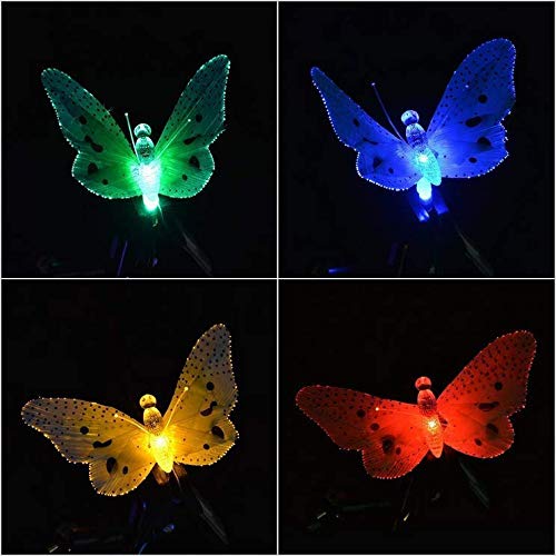 HGKFJH Solar 20 Light Fiber Butterfly Light Control LED Light String Lantern Garden Home Decoration Light
