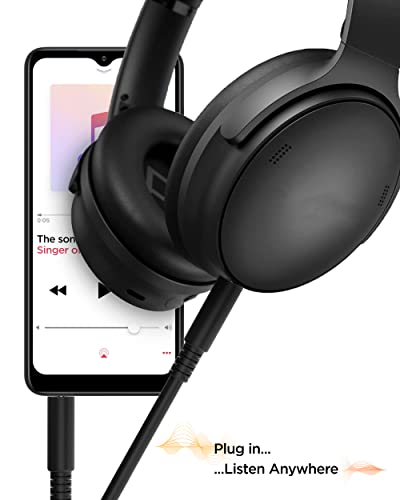 GALVANOX Replacement Cord for Bose Headphone Cable Compatible with B0SE QC35 II / QC45 (Black)