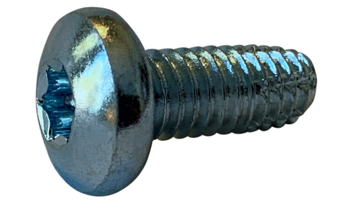 Small Parts 1216FTP Steel Thread Cutting Screw, Zinc Plated Finish, Pan Head, Star Drive, Type F, #12-24 Thread Size, 1" Length (Pack of 25)