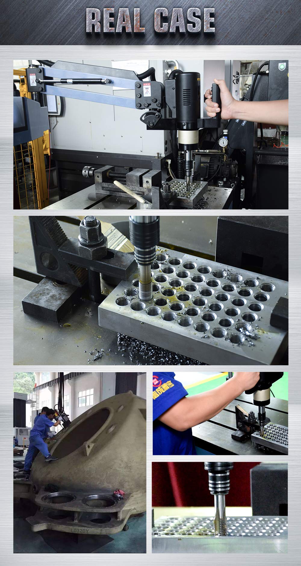 US Stock ZAC Electric Tapping Machine Flexible Arm Tapping Threading Machine (M3-M16)