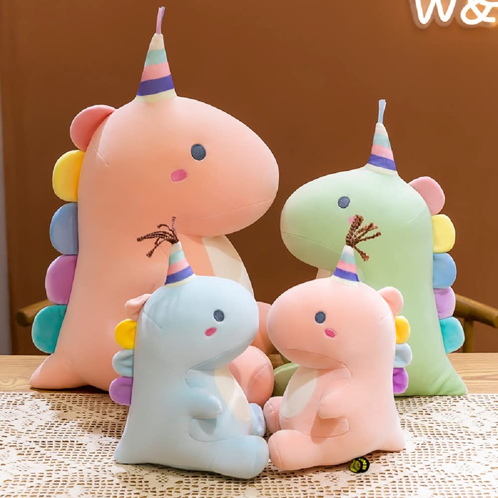 FSLMY Dinosaur Plush Toy Soft Stuffed Cute Animal Dinosaur Plush Doll As A Boy Girl Birthday Gift Halloween (Blue, 11.8 inch)