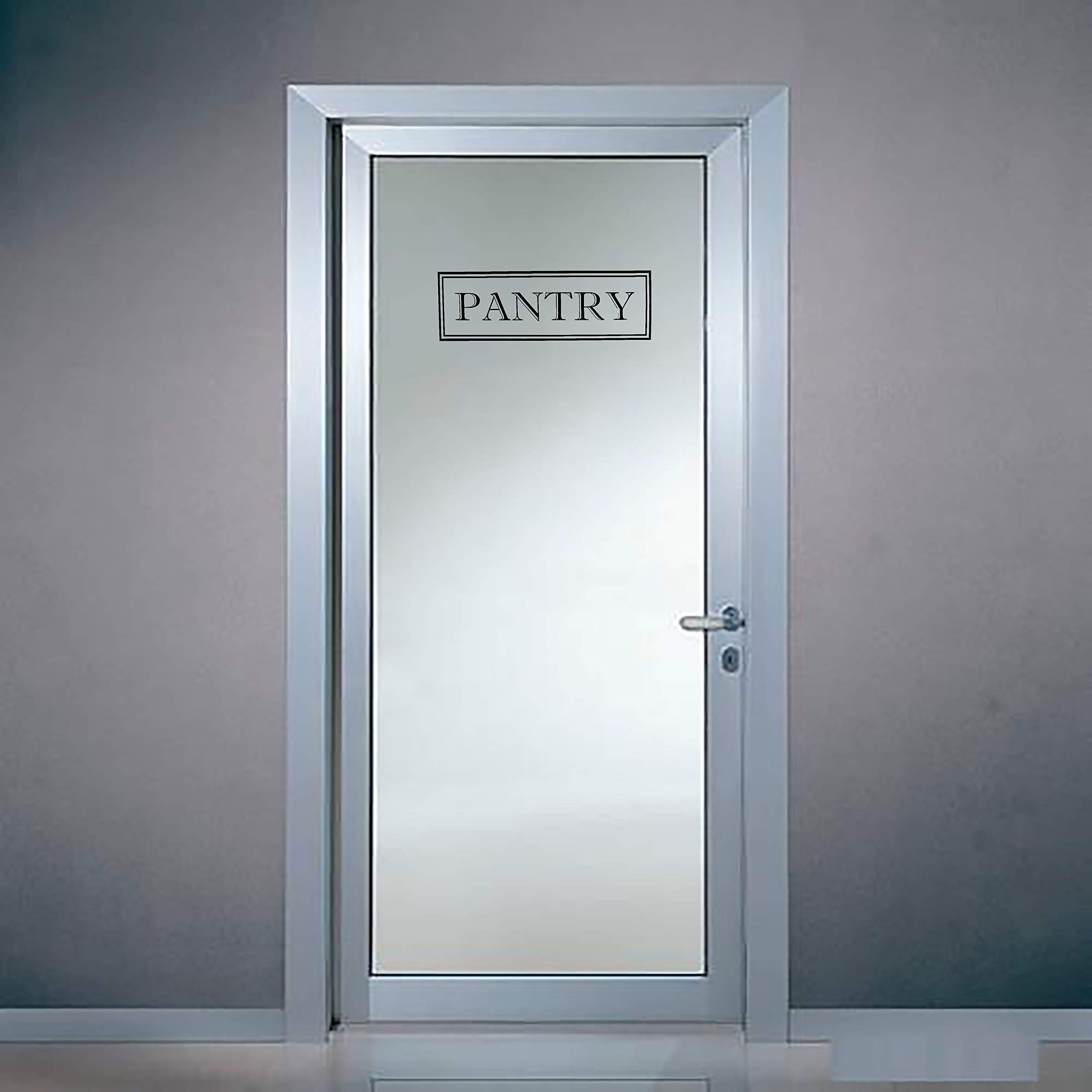 Custom Vinyl Pantry Room Decal - Rectangle Border Glass Door Sticker, Windows, Walls - Vinyl Lettering - Traditional Home Decor