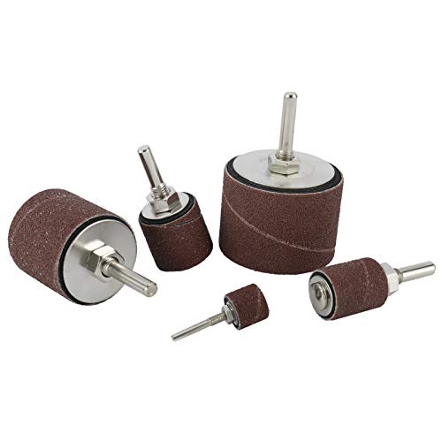 BTSHUB 25 PCS Sanding Drum Kit - Including 20 Sanding Bands, 5 Mandrels, Fits Any Drill,for Rotary Tools, Die Grinder, Power Drills, Carpenters, Woodworking, Paint, Sanding Surfaces and Finishing Jobs