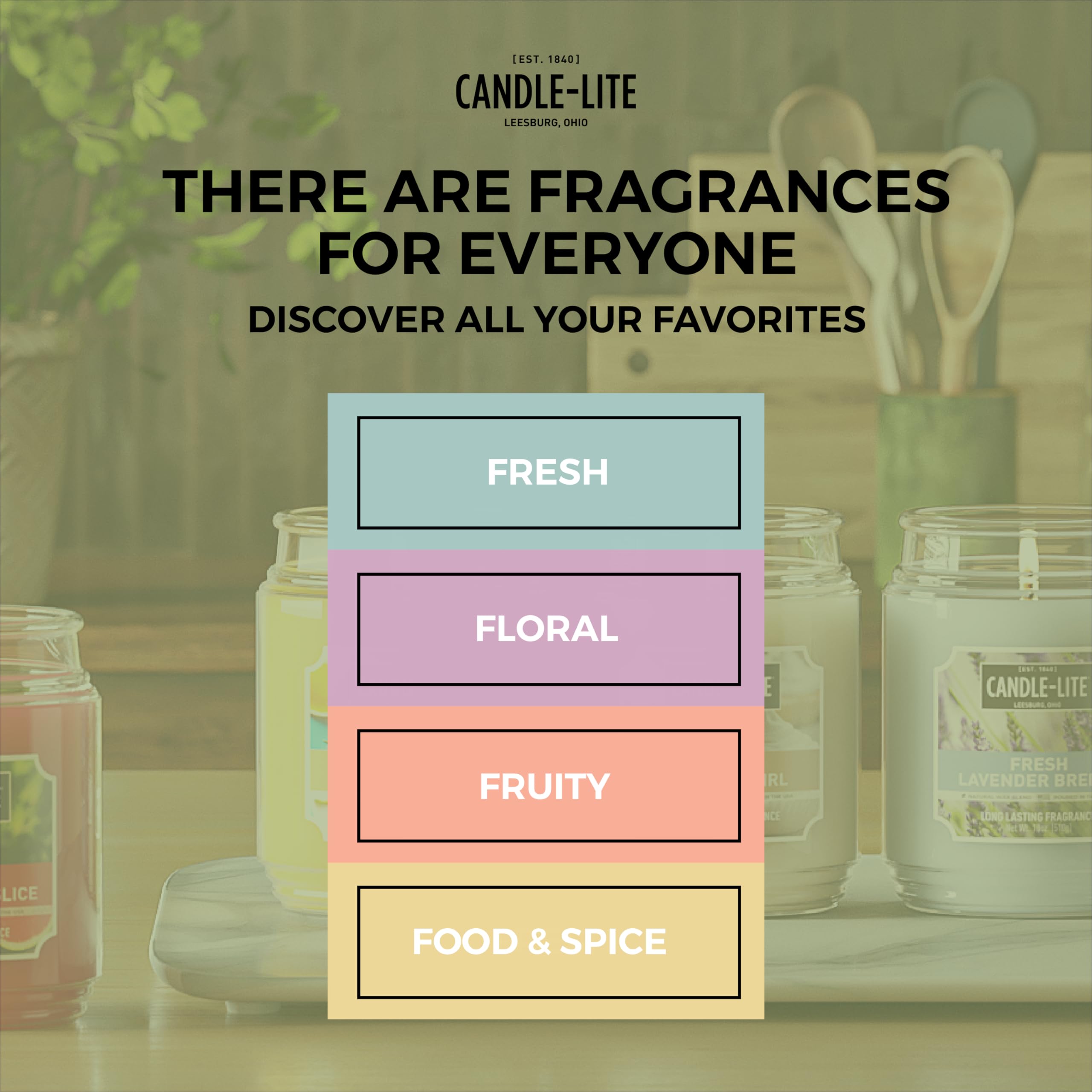 Candle-LITE Scented Candles, Apple Cinnamon Crisp Fragrance, One 18 oz. Single-Wick Aromatherapy Candle with 110 Hours of Burn Time, Red Color (Individual Box)