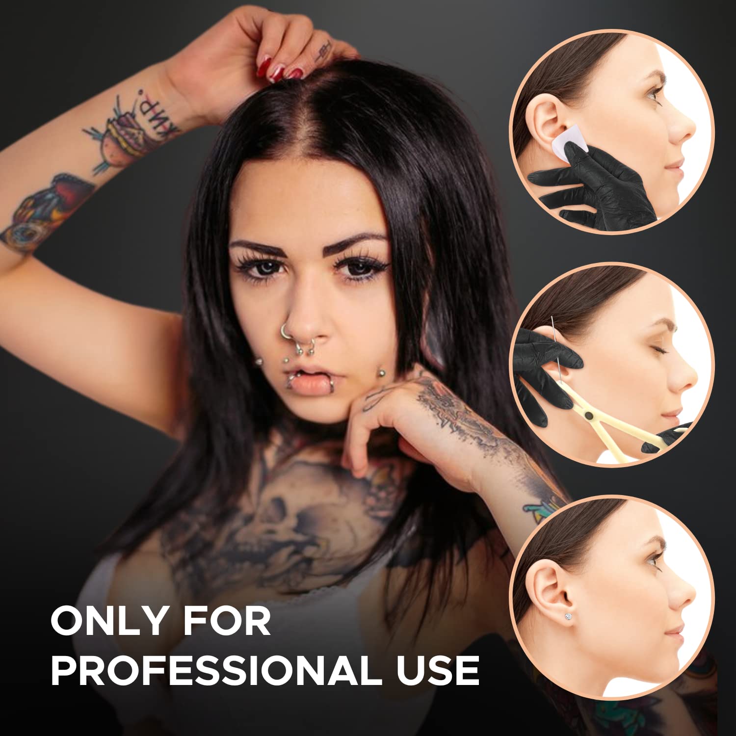 BodyJ4You 156PC Body Piercing Kit | Belly Ring Nose Septum Tragus Ear Cartilage Industrial | Horseshoe Ring Hoop Barbell Stud Spike | 14G 16G Silvertone | RANDOM Mix Jewelry