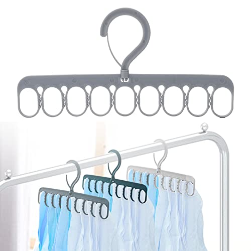Colcolo Clothing Hanger Clothes Drying Rack Drying Hanger Closet Storage Organization for Pants, Gray