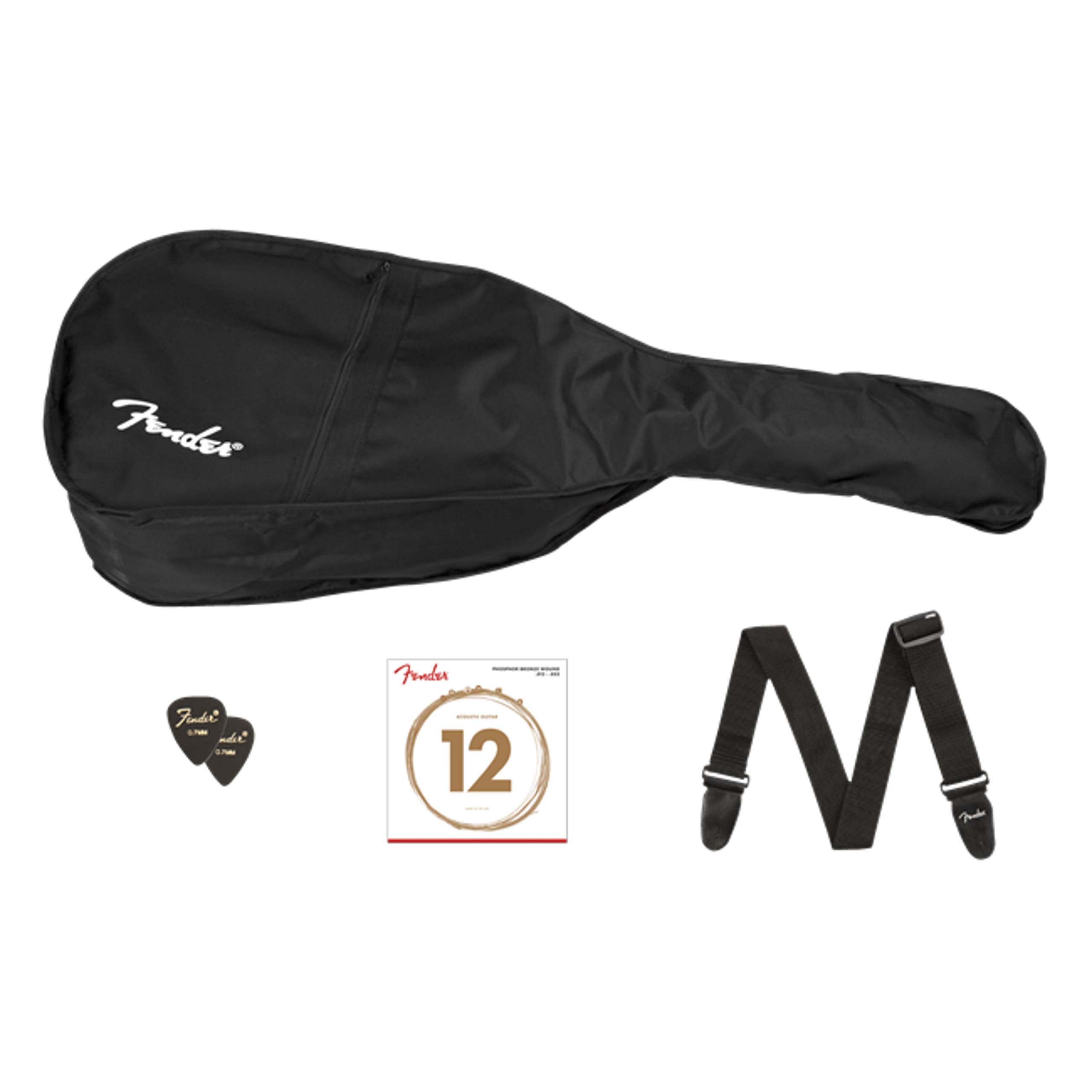 Fender FA-115 Dreadnought Acoustic Guitar Pack, with 2-Year Warranty, Natural, with Gig Bag and Accessories