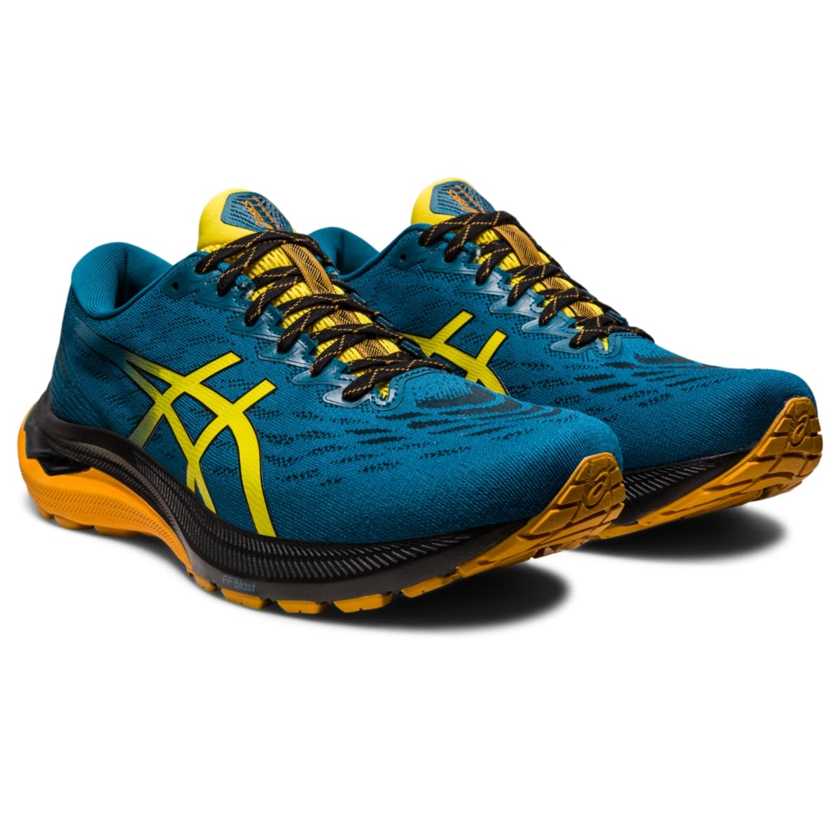 ASICS Men's GT-2000 11 Trail Running Shoes, 14, NATURE BATHING/GOLDEN YELLOW