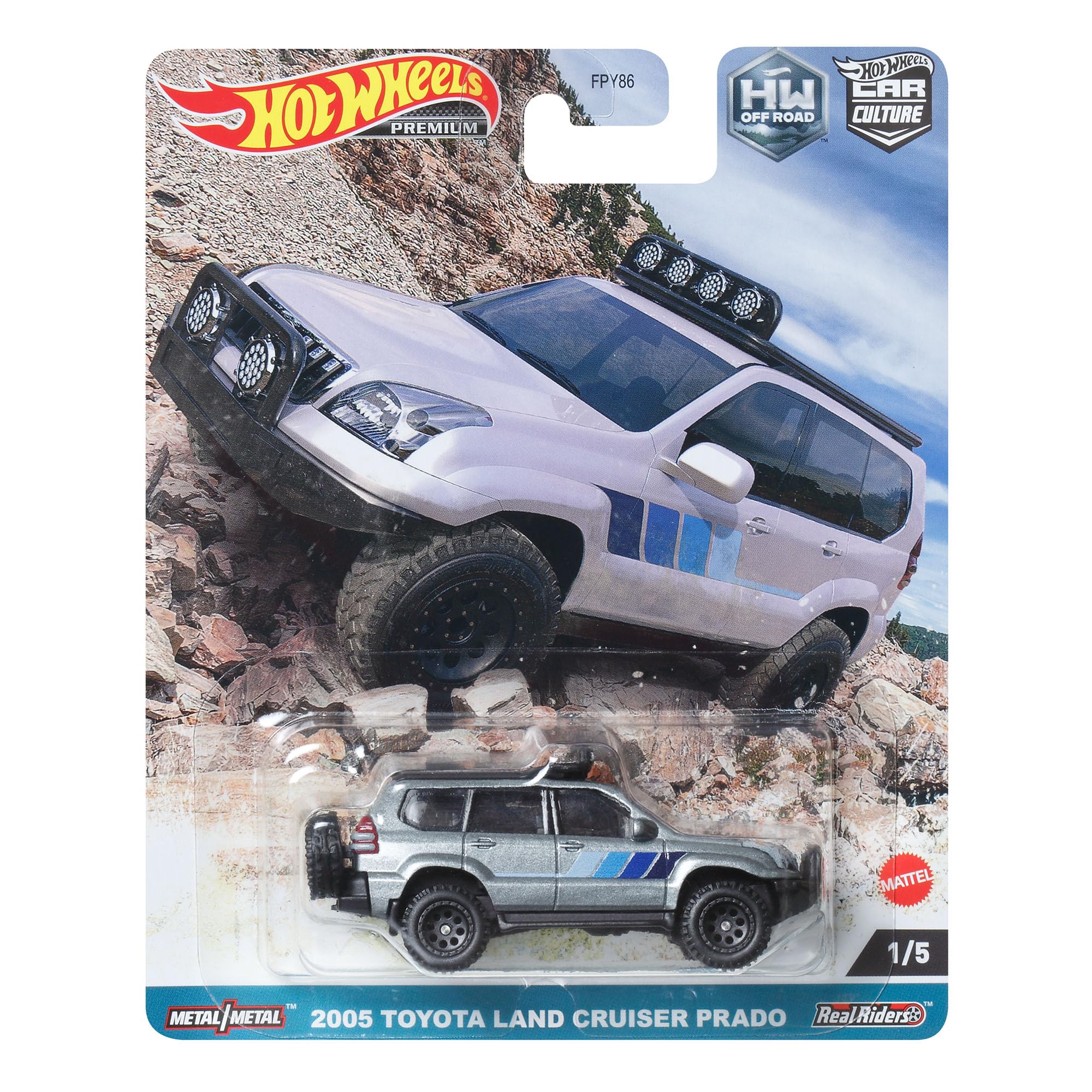 Hot Wheels HKC70 Car Culture Off Road - 2005 Toyota Land Cruiser Prado ă3 Years Old and Upă