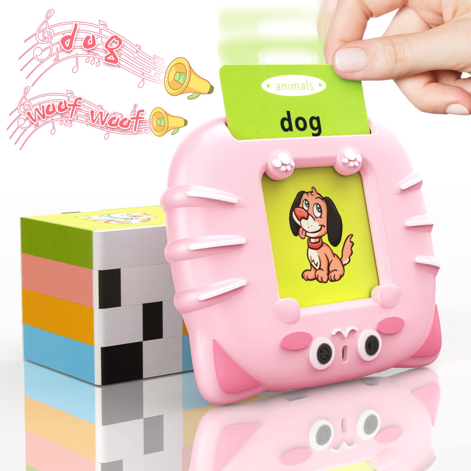 Speech Therapy Toys for Toddlers Kids: Talking Flash Cards Learning Toys Sound Electronic Autism Toys - Preschool Educational FlashCards Toys for 2 3 4 5 6 1 Year Olds Boys Girls Baby
